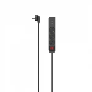 Hama (223182) crni produžni kabl sa 3 utičnice i 2 USB porta 1.4m - CT shop