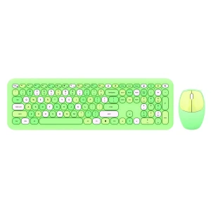 Moffii Retro komplet bežična tastatura+bežični miš zeleni - CT shop