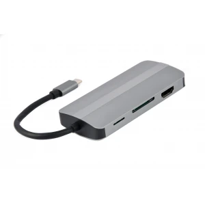 Gembird Cablexpert (A-CM-COMBO8-02) USB Tip-C 8u1 USB HUB - CT shop