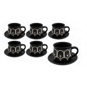 FG set šoljica na stalku Black - CT shop